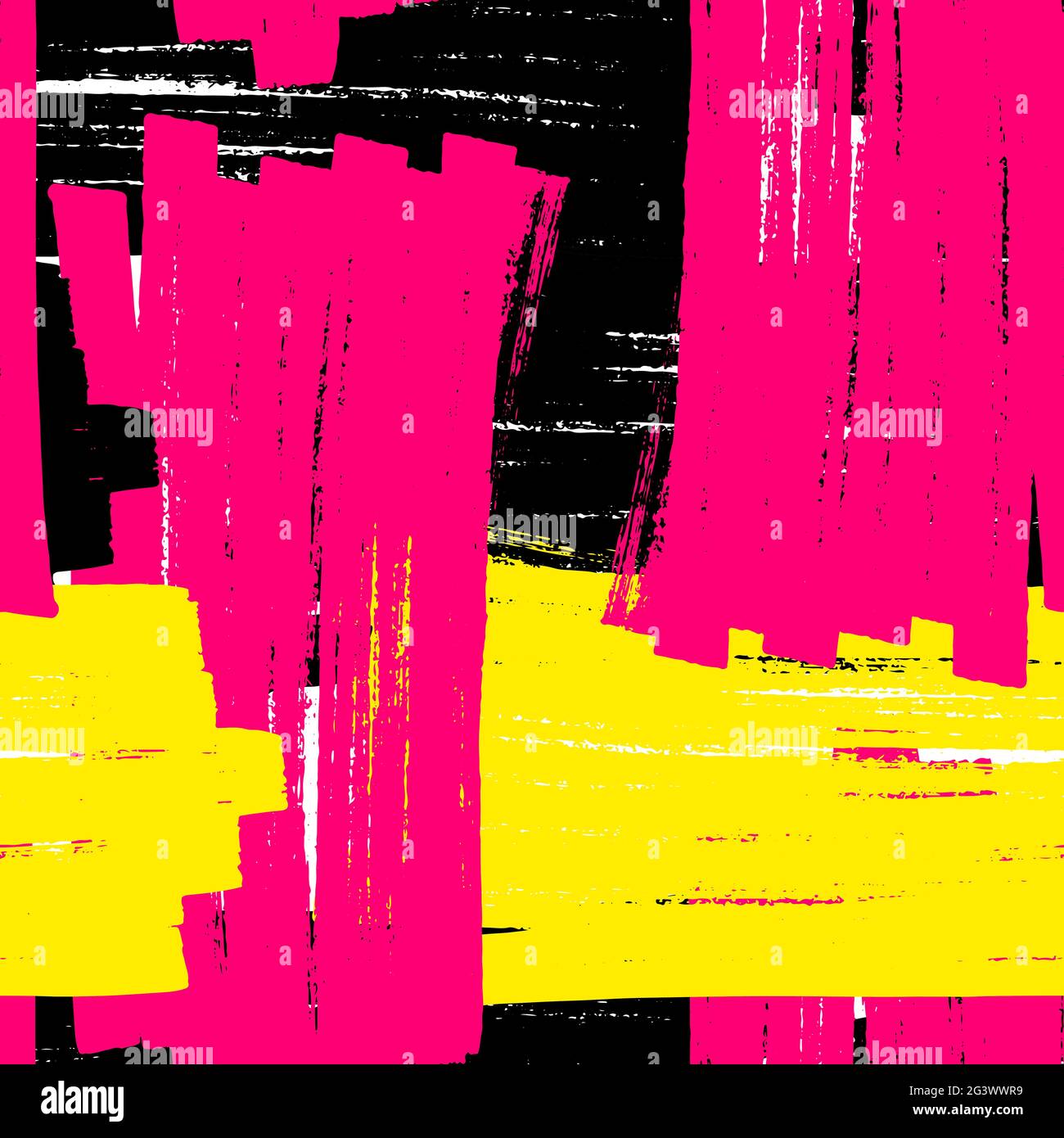 Seamless vector grunge pattern. Colored brush strokes on white ...