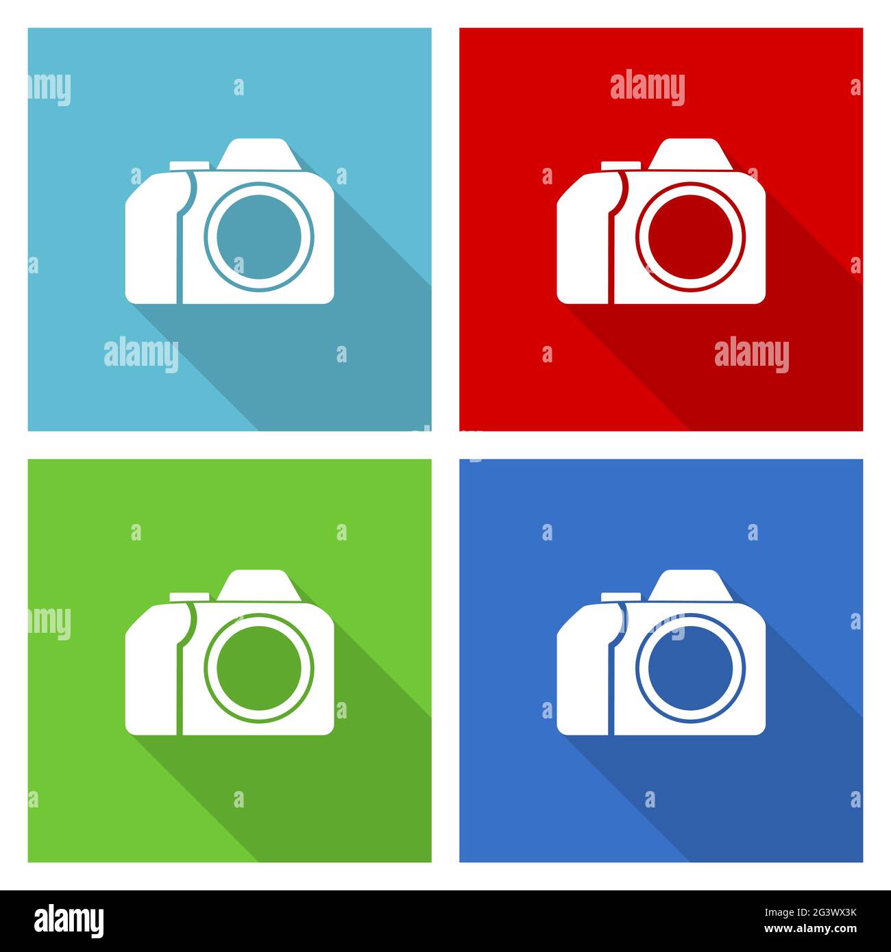 Photo camera, photography icon set, vector illustration in eps 10, web ...