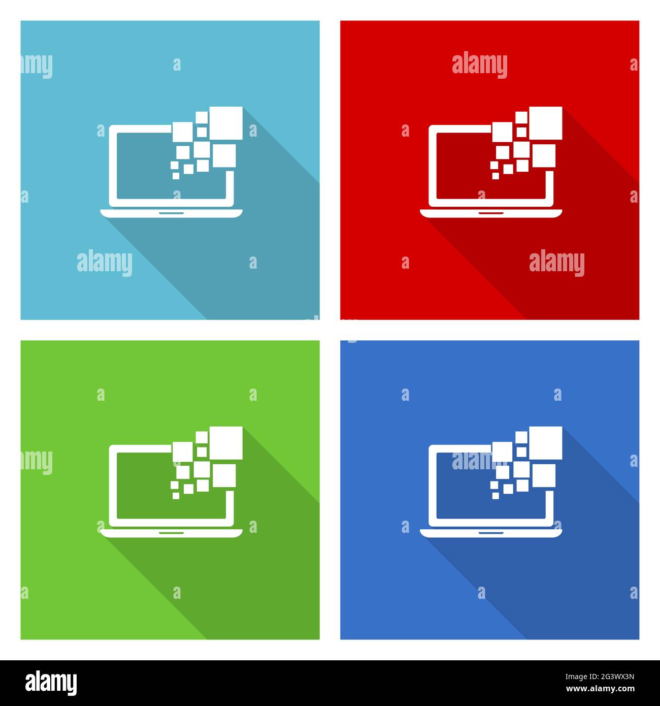 Laptop, notebook, computer icon set, vector illustration in eps 10, web ...