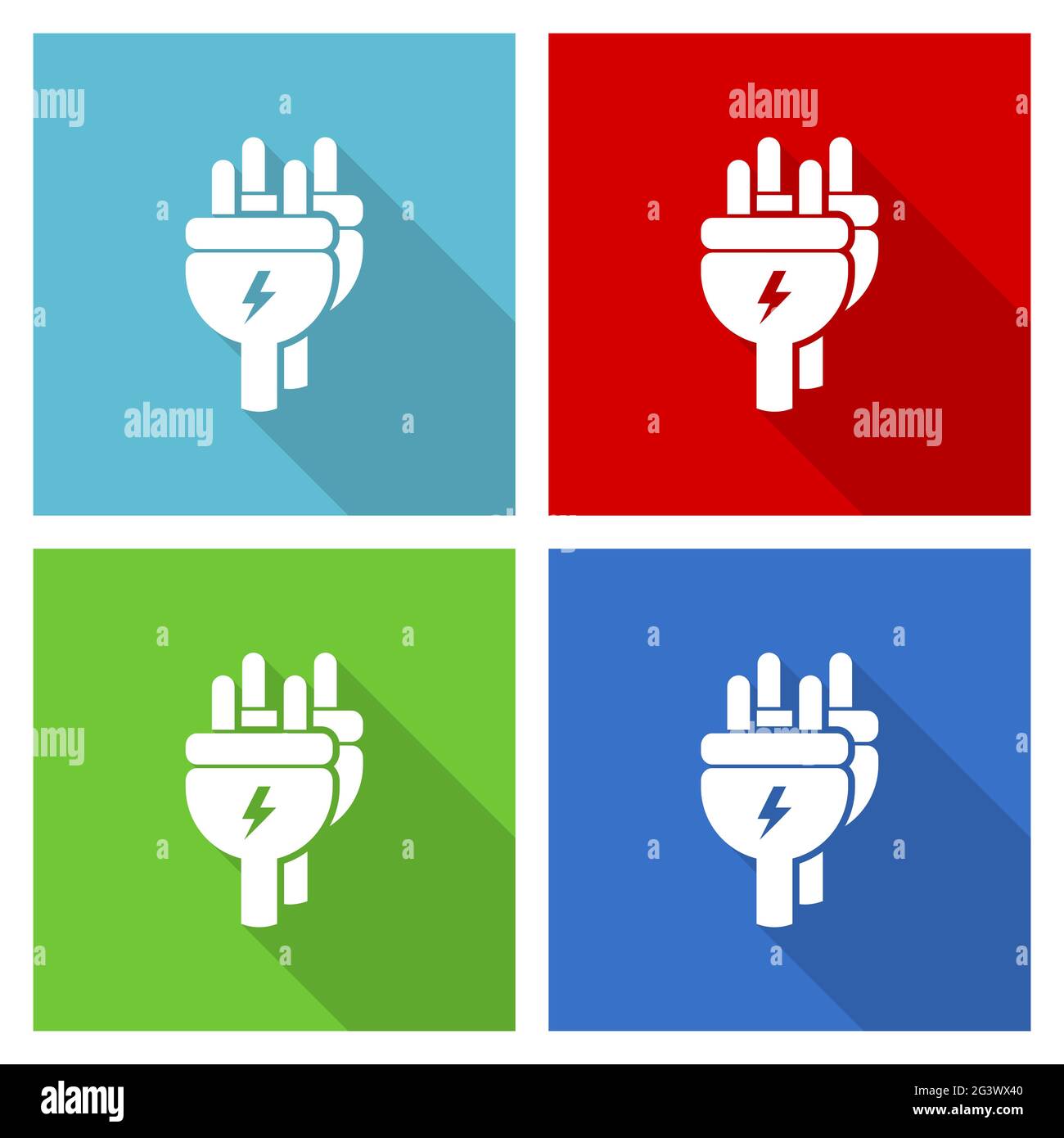 Eletricity, energy, power, plug icon set, vector illustration in eps 10 ...