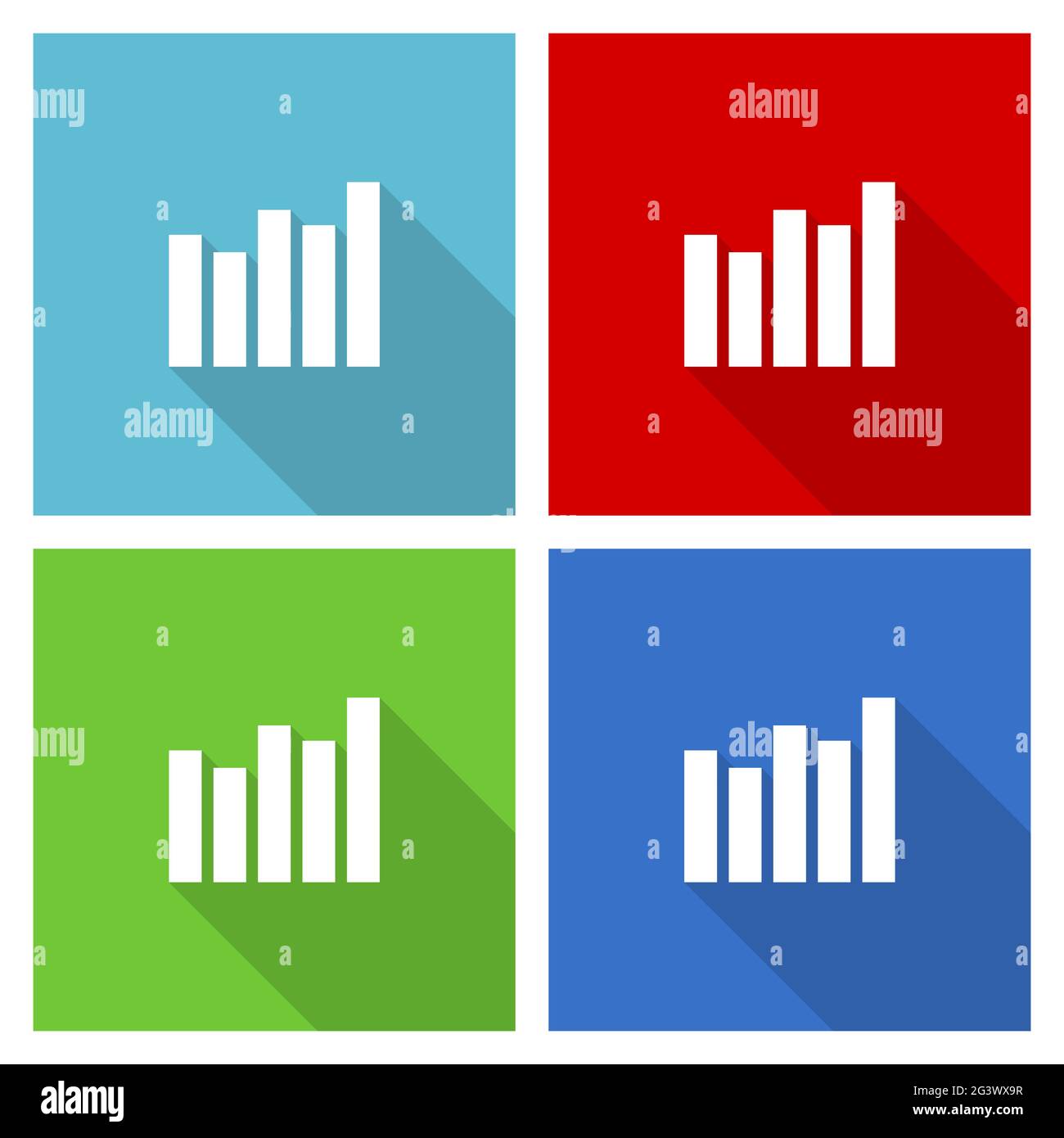 Graph, diagram icon set, vector illustration in eps 10, web buttons in ...