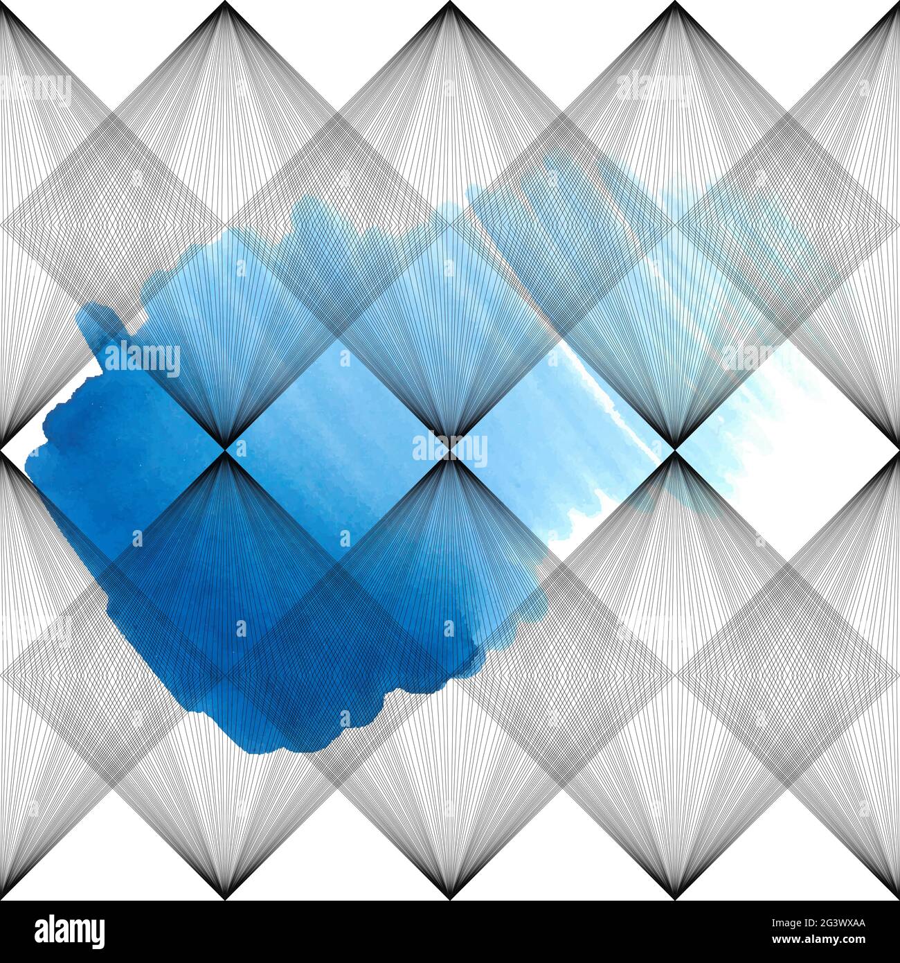 Abstract vector seamless pattern. Parallel lines and squares on white ...