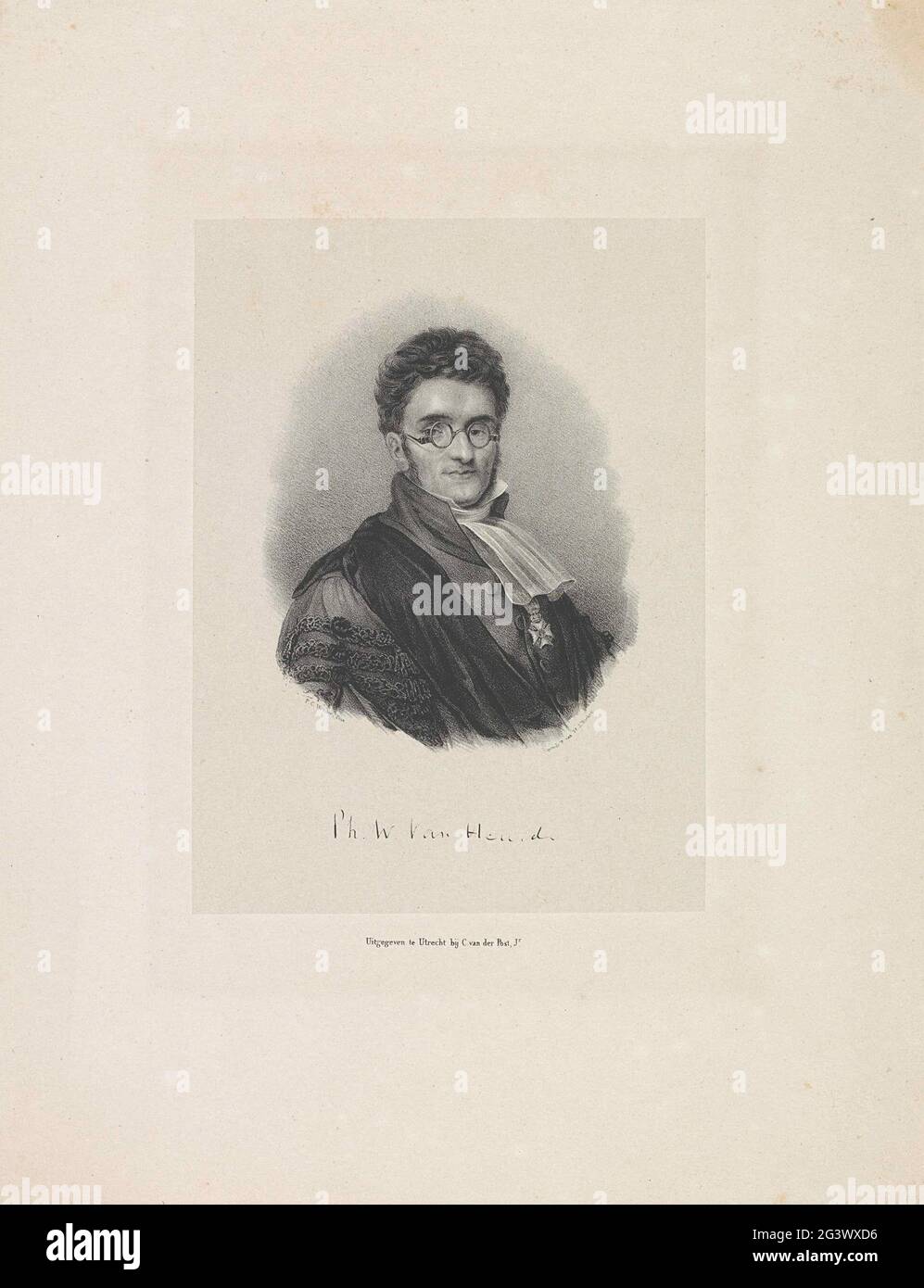 Portrait of Phillip Willem van Heusde. Portrait of the portrayed ...