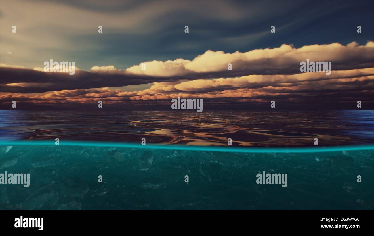 Split view sea bottom hi-res stock photography and images - Alamy