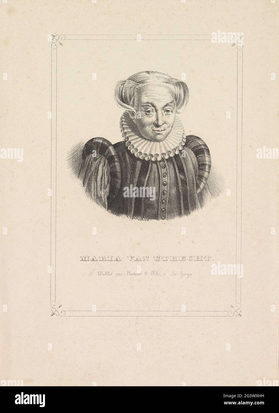 Portrait of Maria van Utrecht; Series Portraits by Soetens & Fils from ...