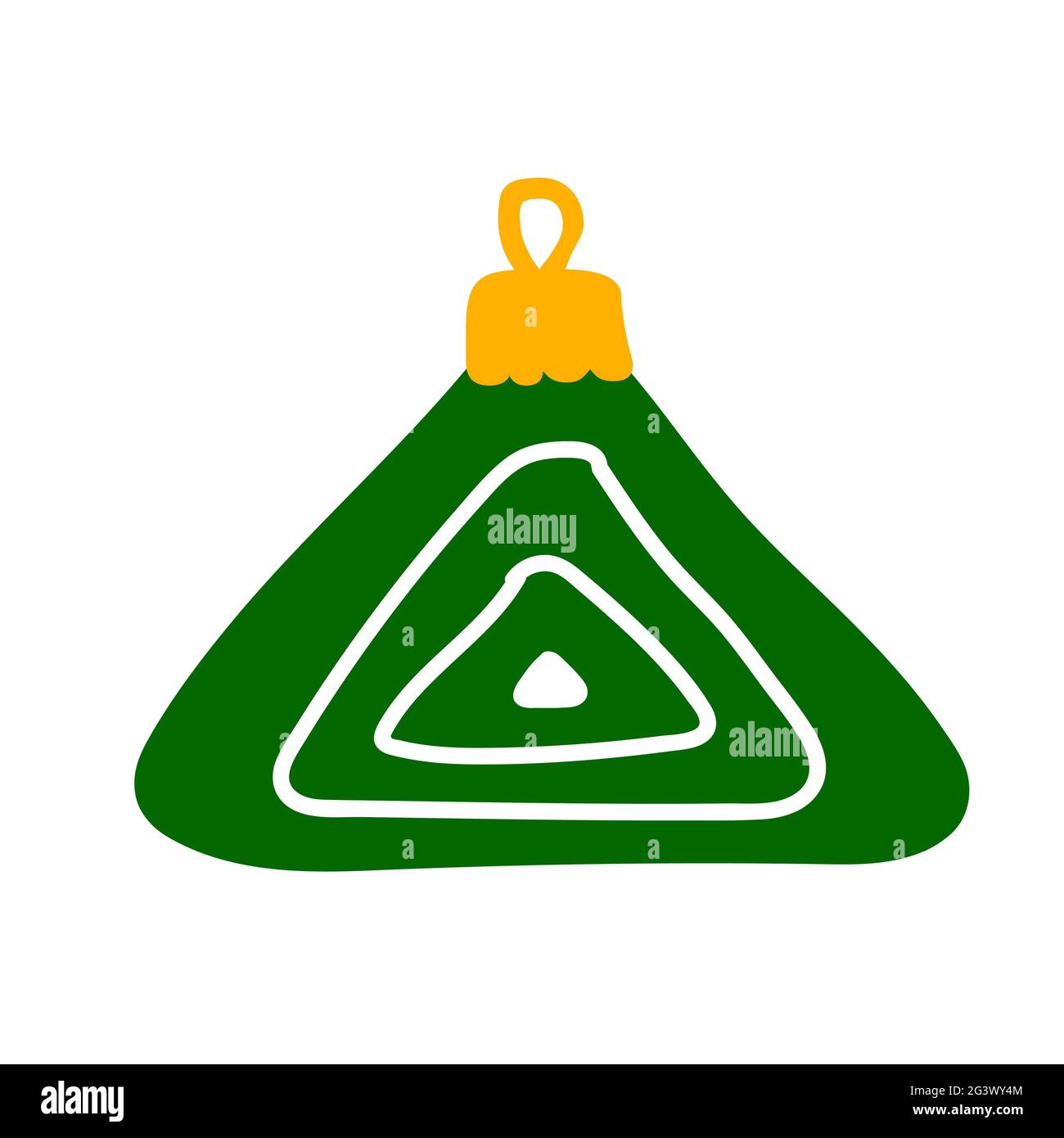 Christmas ball Isolated on a white background. Green decoration with ...