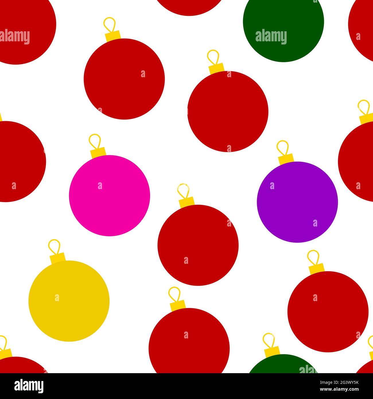 Christmas seamless pattern. Colored New Year decorations isolated on ...