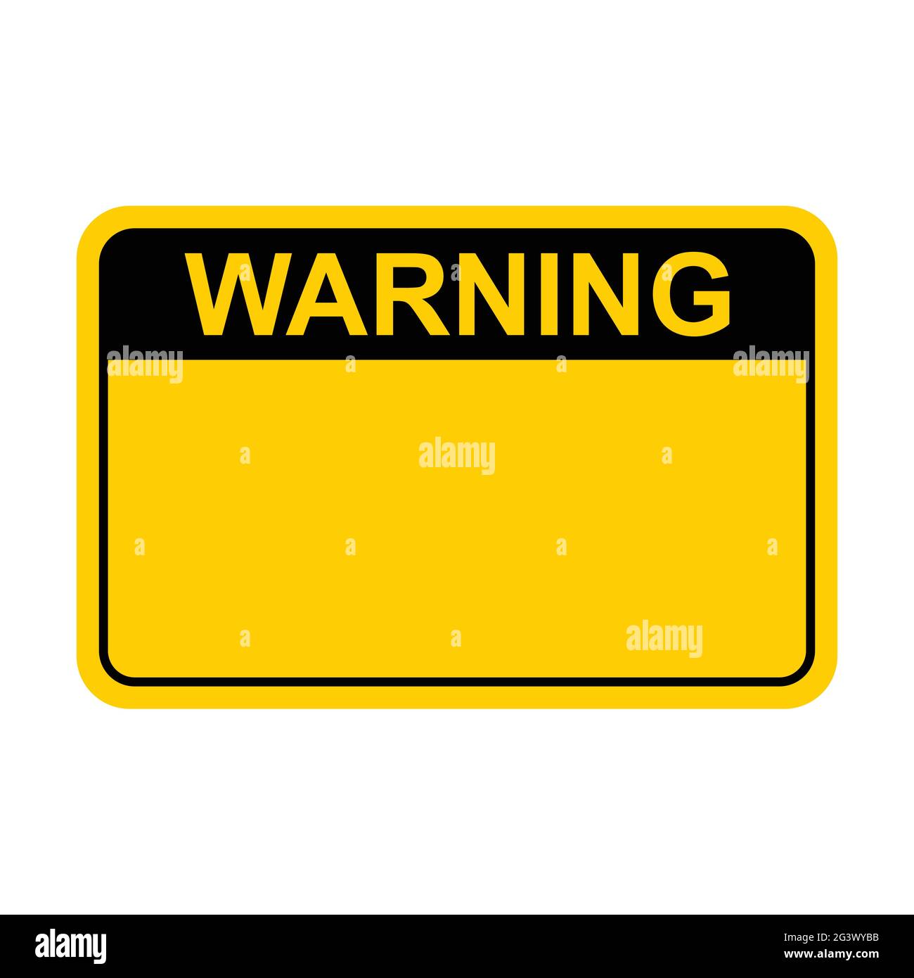 Blank yellow warning sign sticker icon vector for graphic design, logo ...