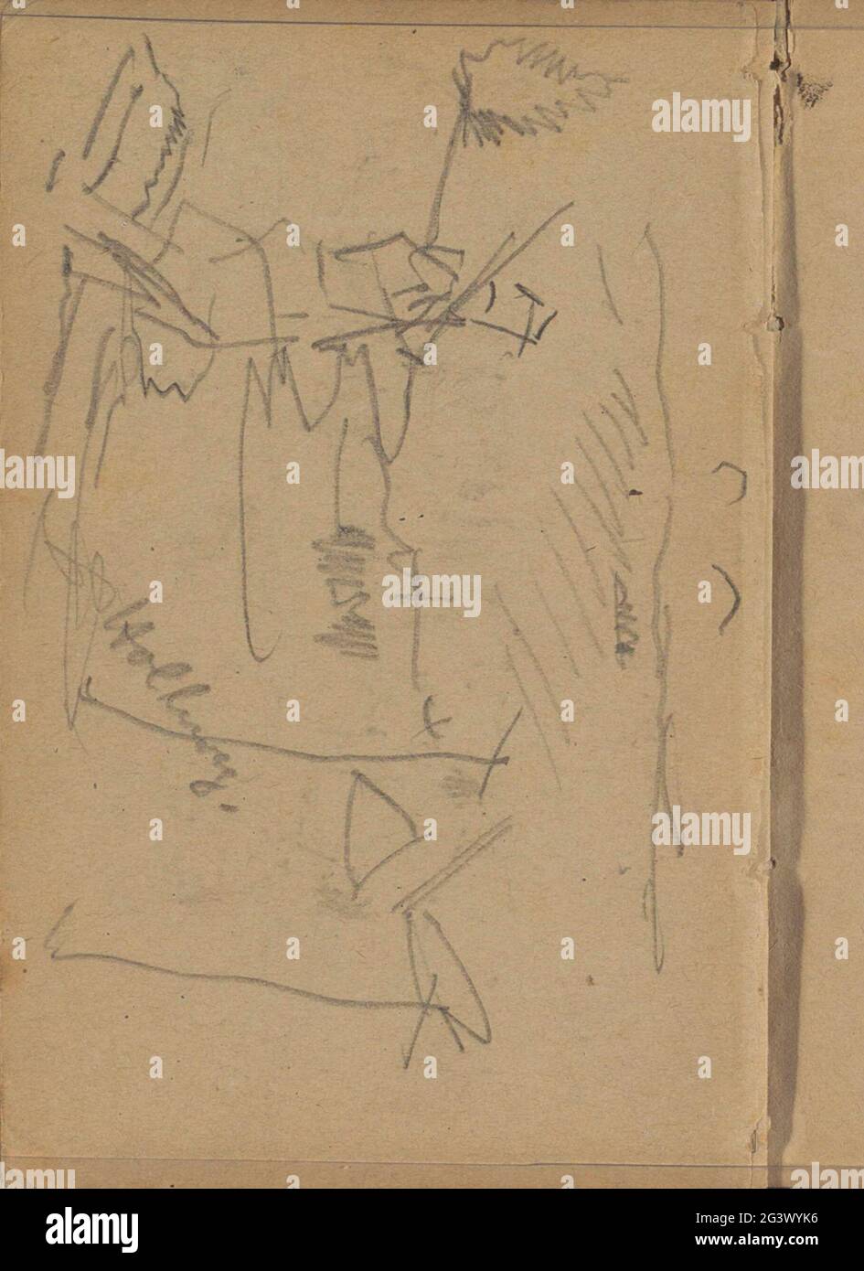 Soldier on the Holleweg. Page 85 From a sketchbook with 83 sheets Stock ...