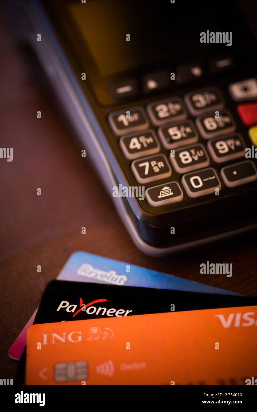 Bucharest, ROMANIA - May 17, 2021: Illustrative editorial concept image ...