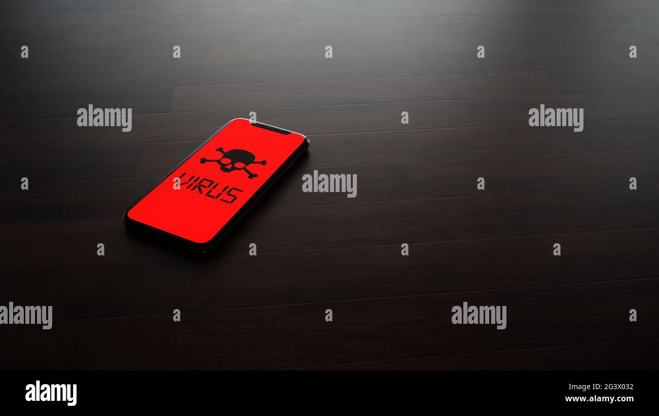 Virus Smartphone Infection Stock Photo - Alamy