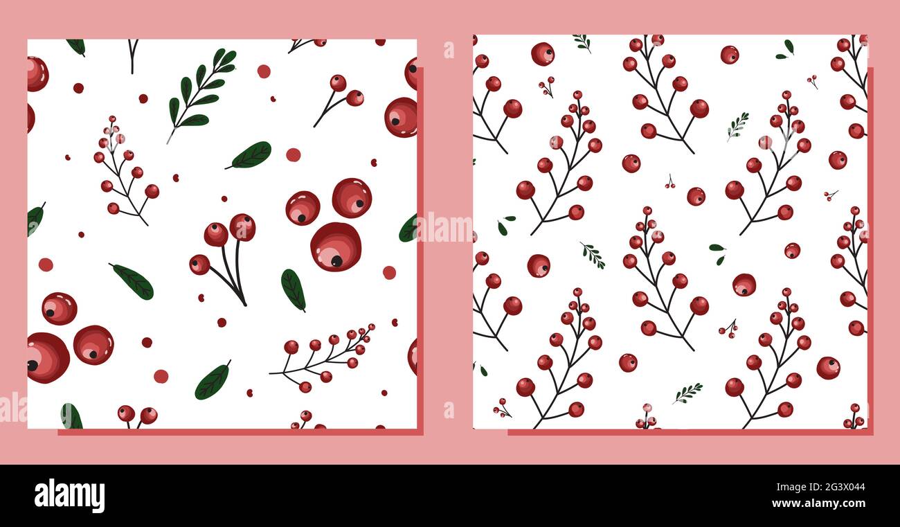 Summer designs set. Berries. Summer seamless pattern for fabric and ...