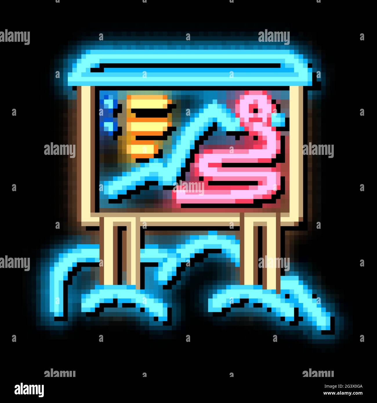 ski resort direction map neon glow icon illustration Stock Vector Image ...