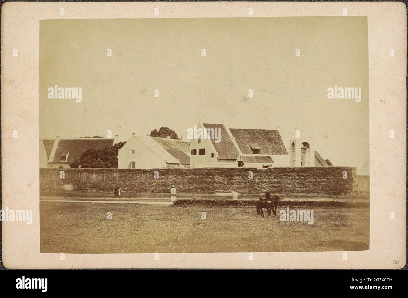 Fort Prince Hendrik on the Moluccas, seen from the outside the walls ...
