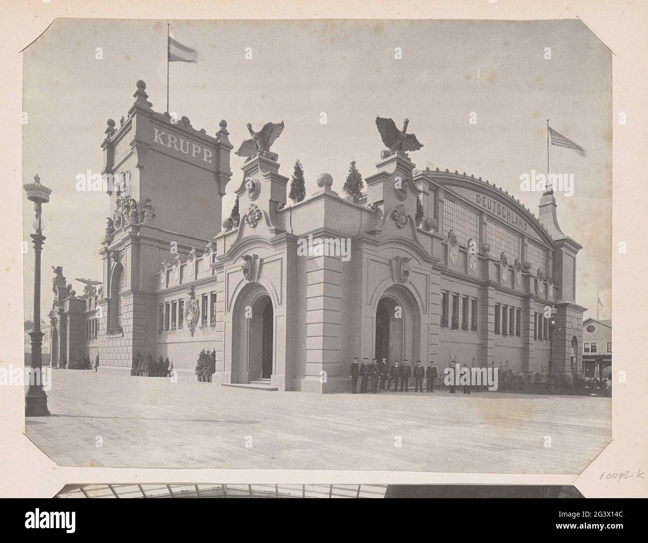 Exterior of the German Krupp pavilion at the World Exhibition in ...