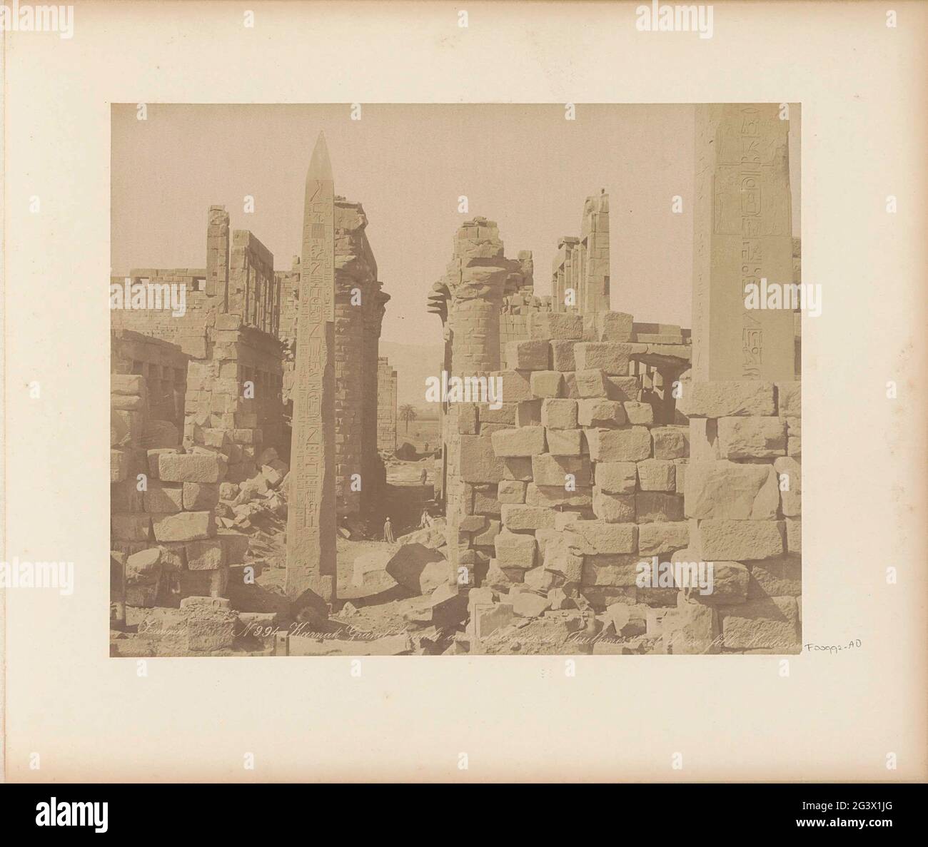 Large temple with the obelisks of thutmosis I and his daughter ...