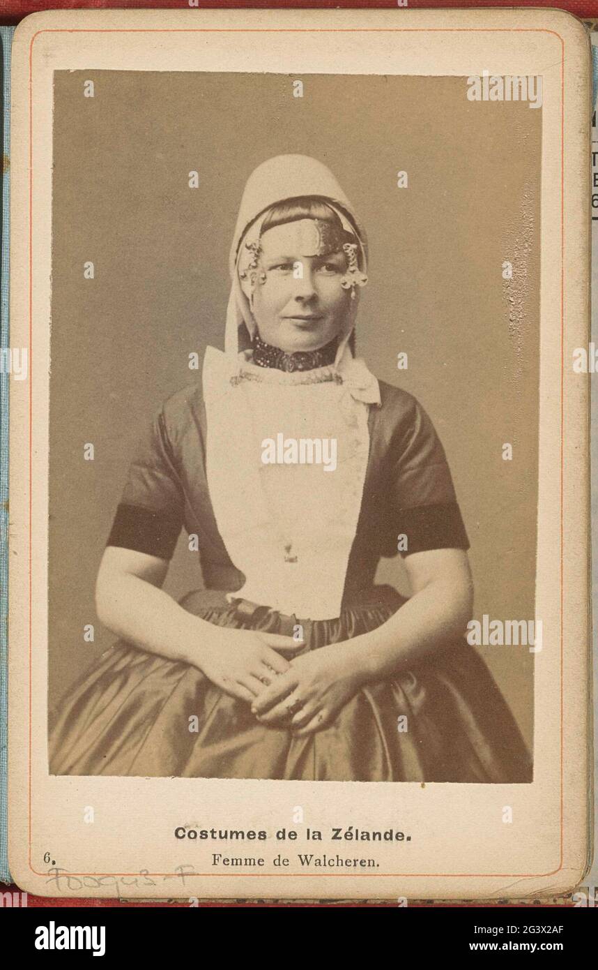 Woman in Walcheren's traditional costume; Femme de Walcheren. Part of ...