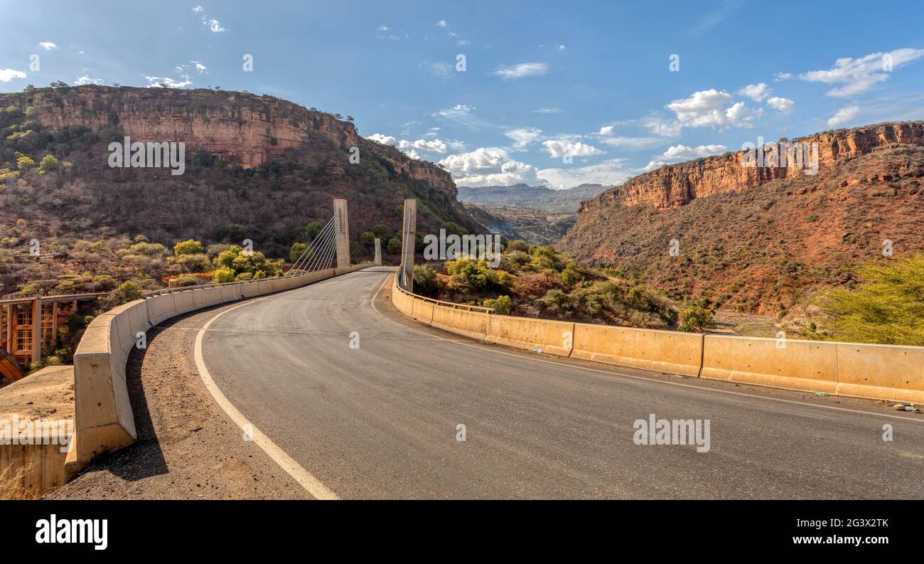 New bridge across Blue Nile, Ethiopia Stock Photo - Alamy