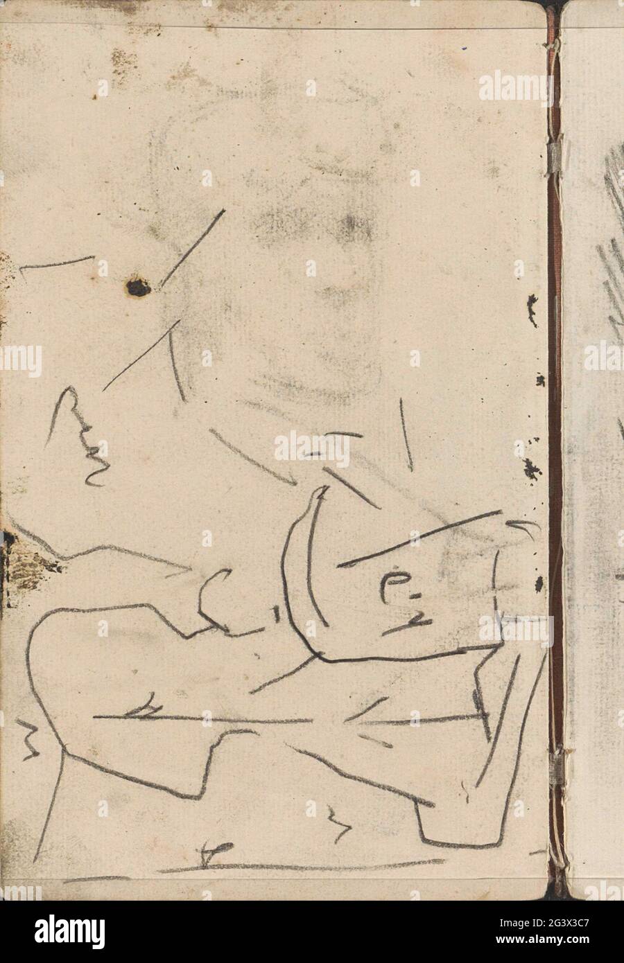 Study. Leaf 2 Verso from a sketchbook with 9 sheets Stock Photo - Alamy