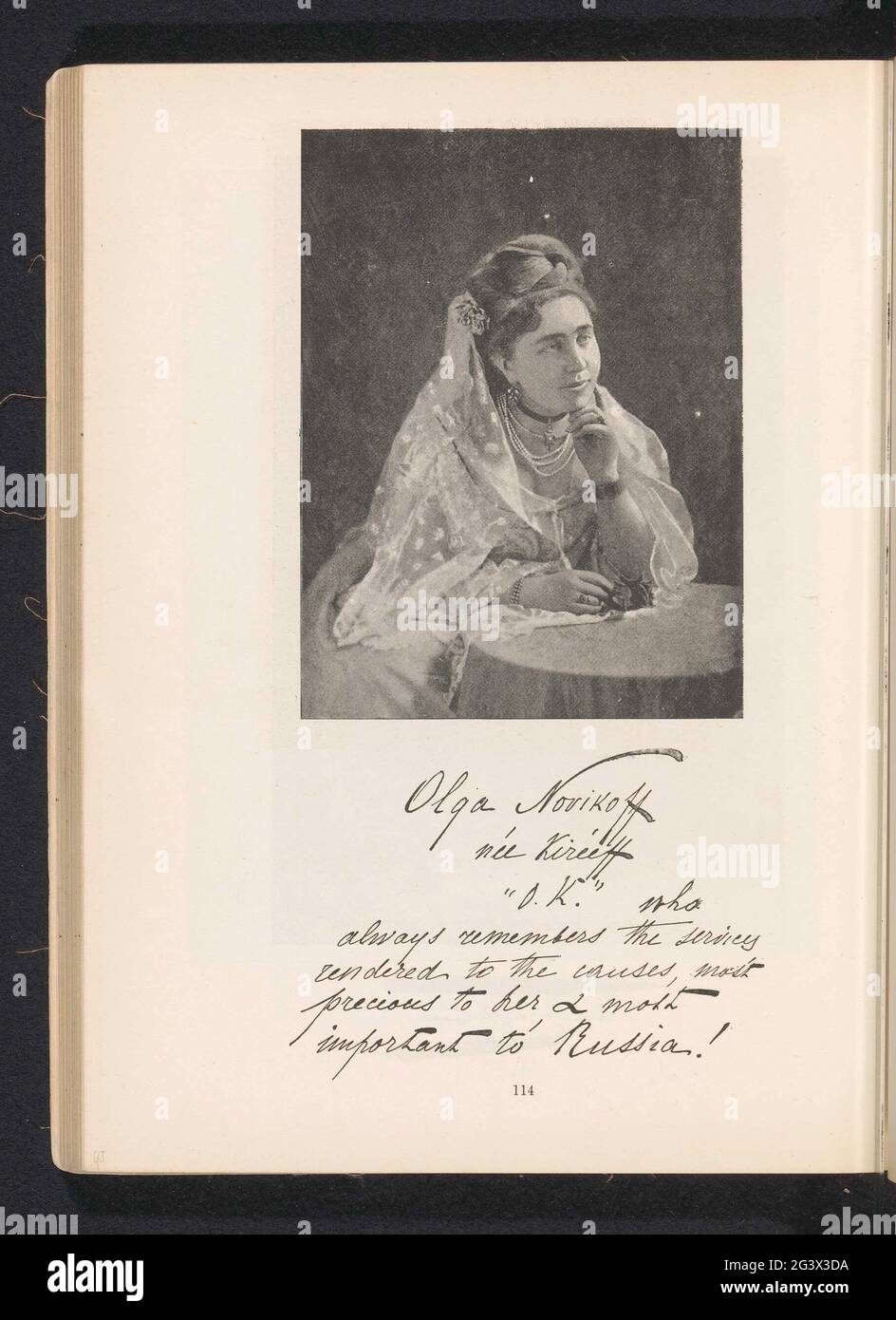 Portrait of Olga Novikoff Stock Photo - Alamy