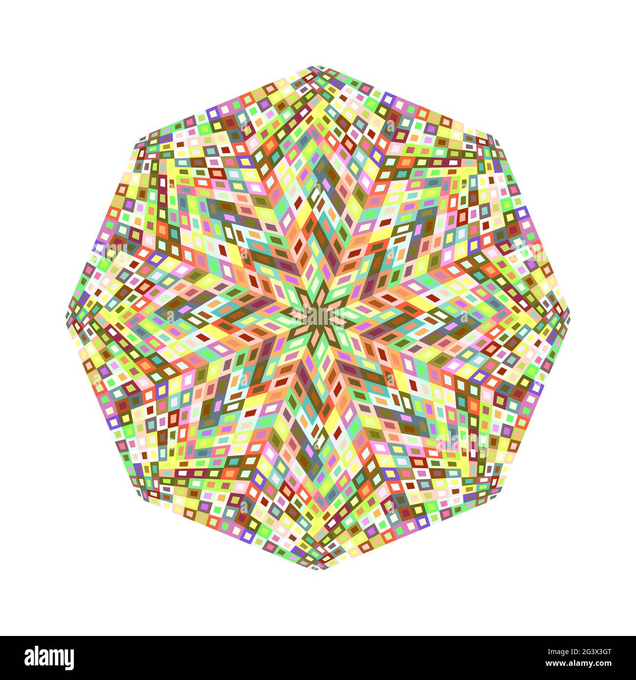 Abstract geometrical isolated tiled mosaic polygon symbol Stock Vector ...