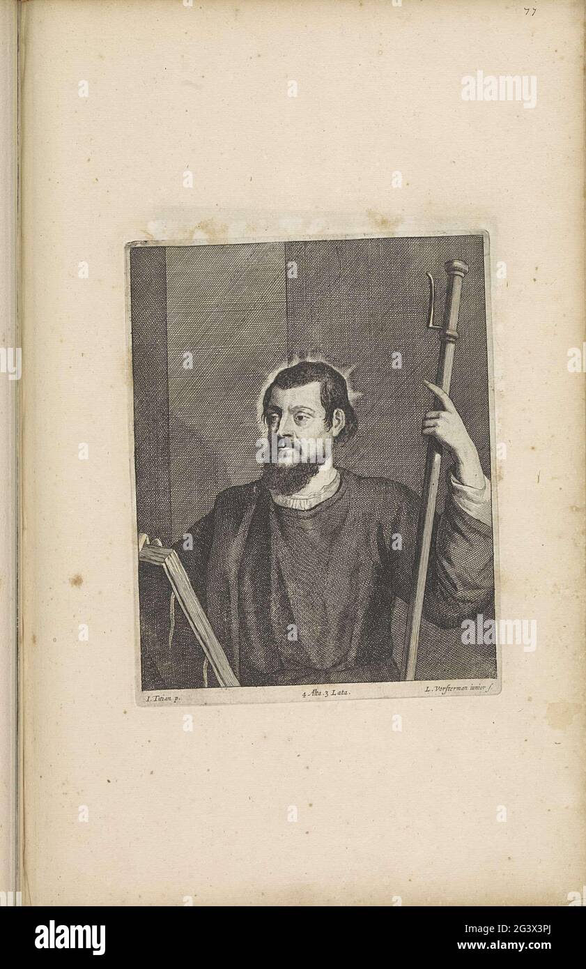 Portrait of Francesco Filetto as the H. Jakobus de several. With Nimbus ...