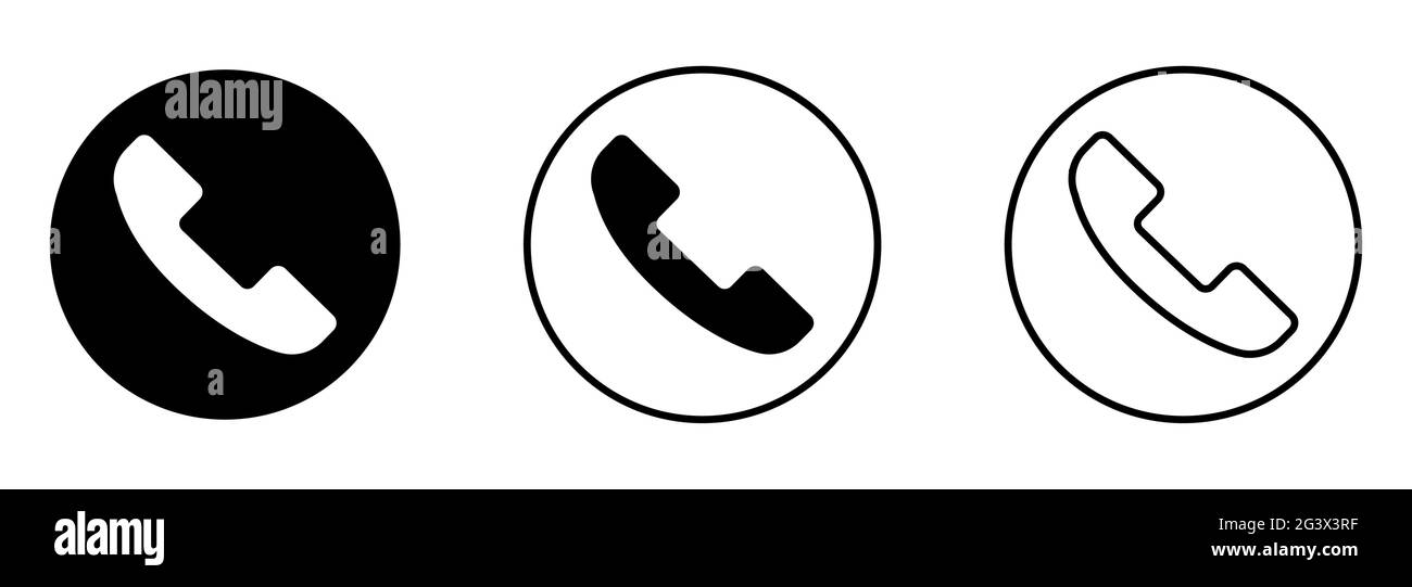 Set of call icon. Telephone vector icon. Design for web, app, ui ...