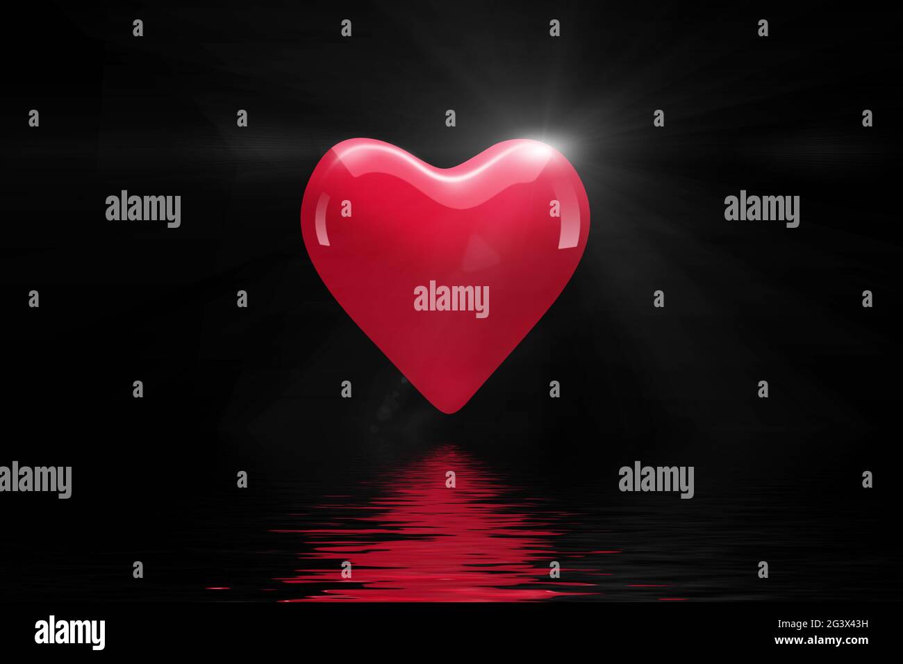 Happy Valentine's Day. Heart shaped symbol of love Stock Photo - Alamy