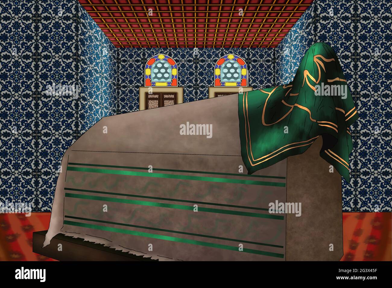 inside view of the shrine of saint Stock Photo - Alamy