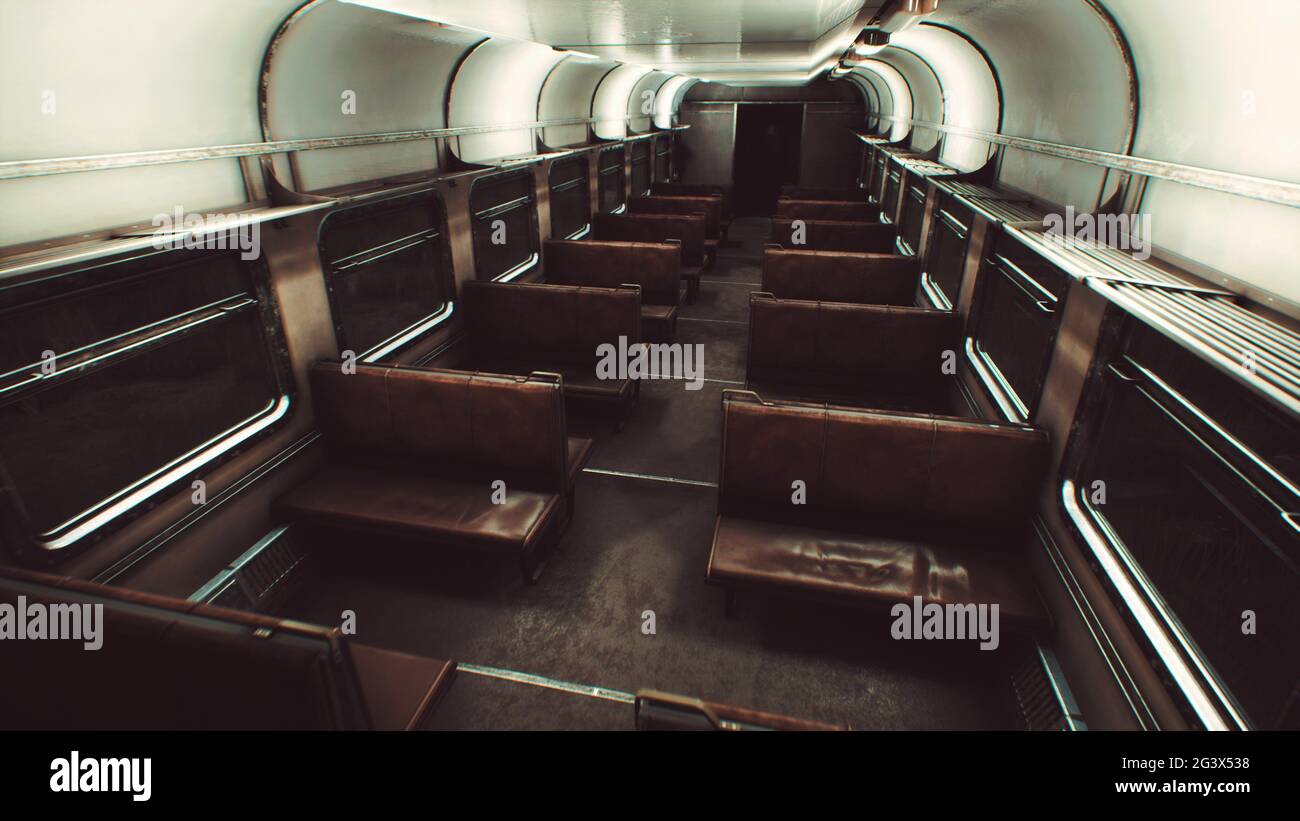 Interior of old soviet electric train Stock Photo - Alamy
