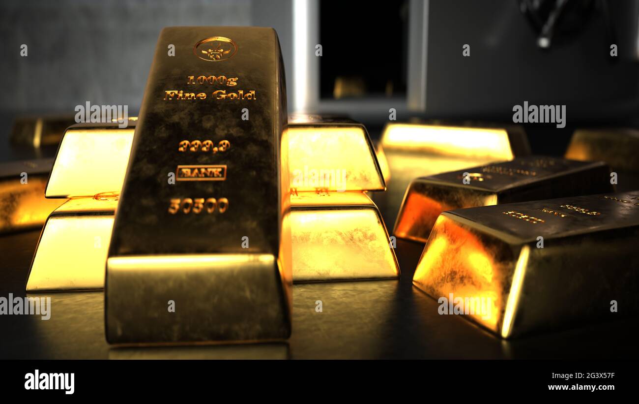 Safe with gold bars hi-res stock photography and images - Alamy