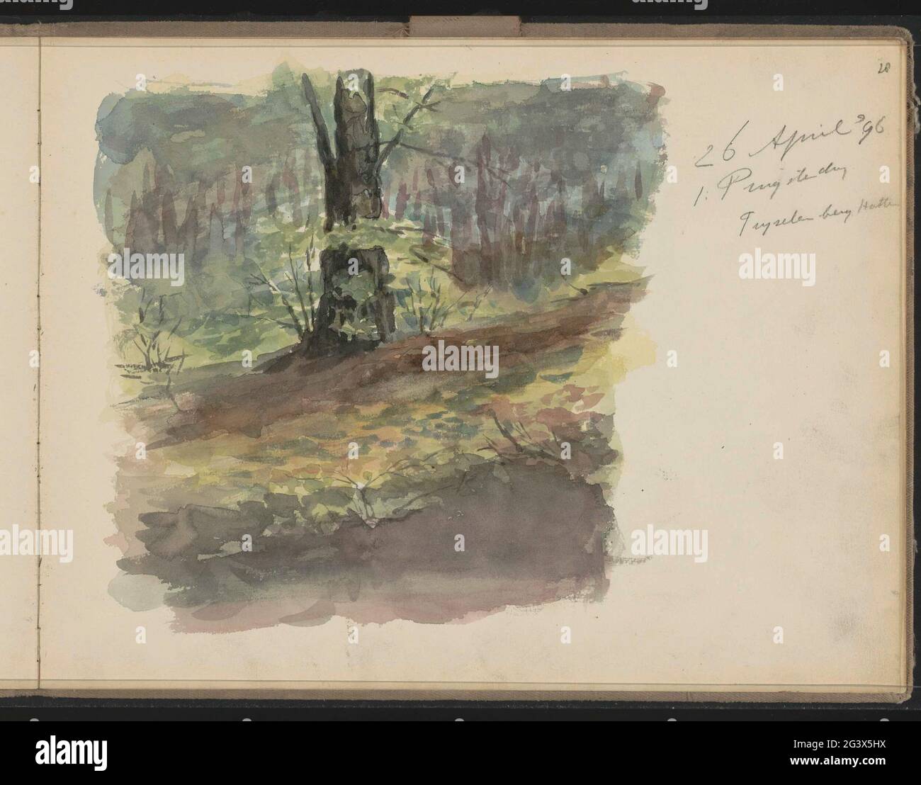 Bosphet. Leaf 28 Recto from a sketchbook with 32 sheets Stock Photo - Alamy