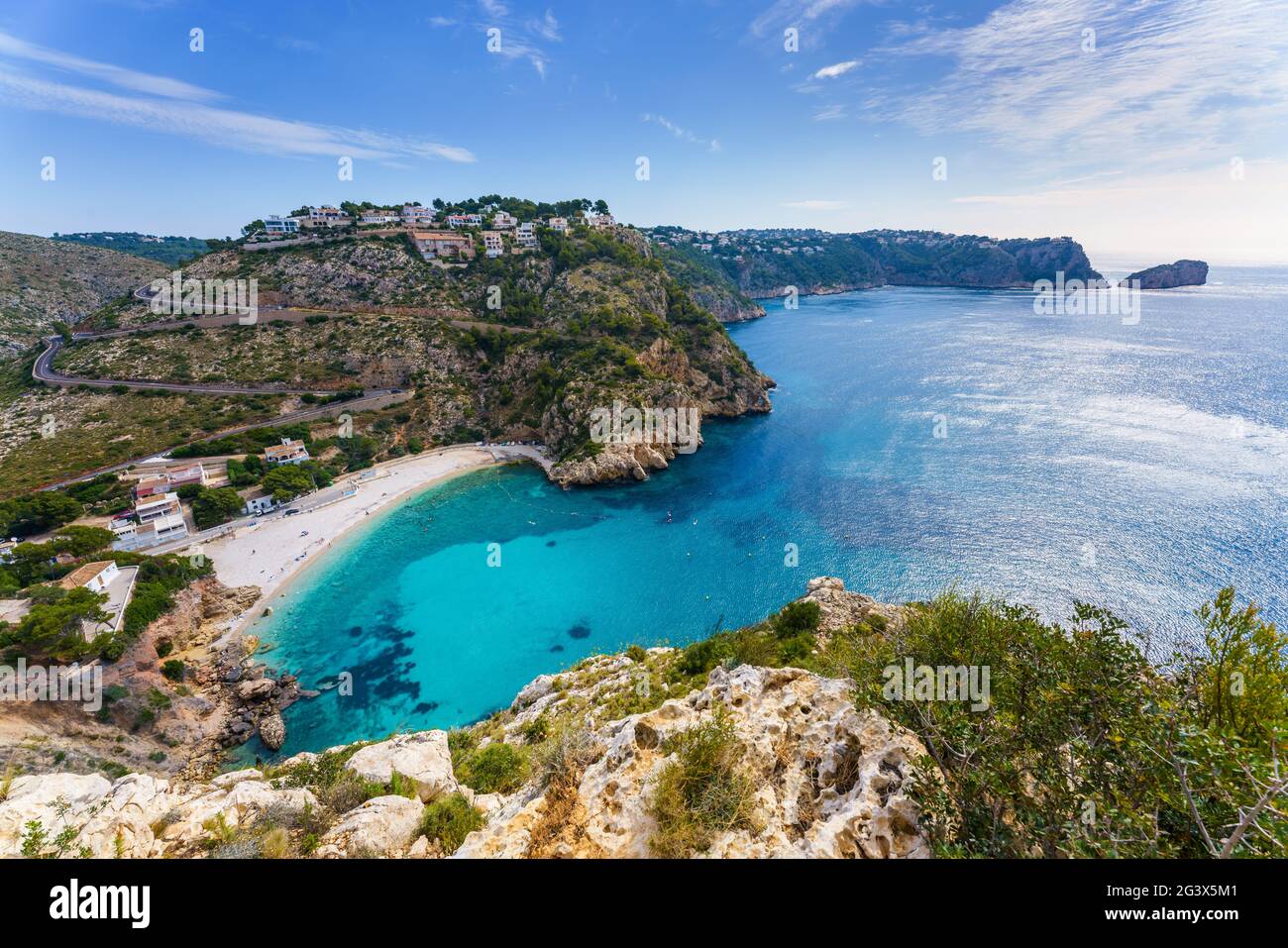 Granadella. Jávea, Xàbia, Region of Valencia, Spain. Small turquoise ...