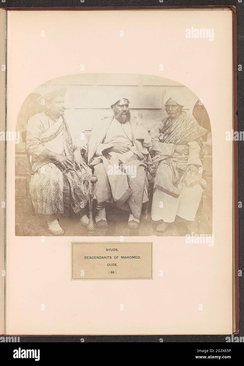 Portrait of three Sayyids from India; Syuds. Descendants or mahomed ...