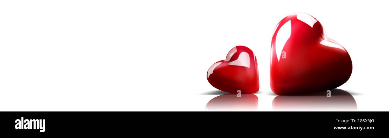 Happy Valentine's Day. Heart shaped symbol of love. 3d illustration ...