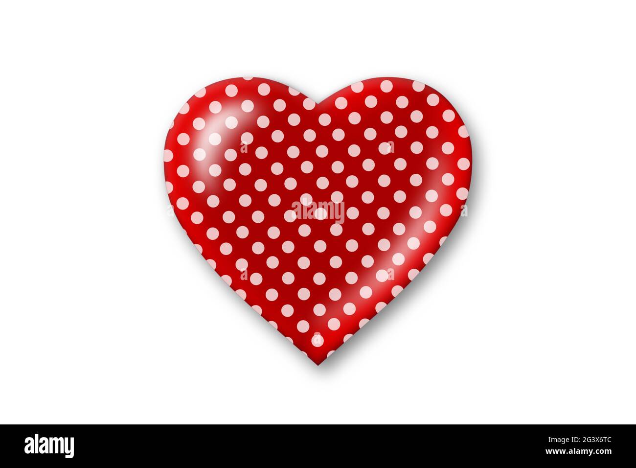 Happy Valentine's Day. Heart shaped symbol of love. 3d illustration ...