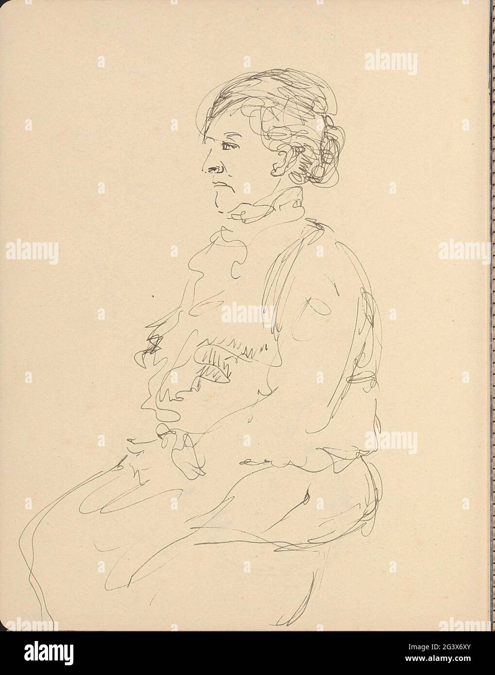 Portrait of Joanna Hermine Lion Cachet Cordes. Leaf 5 Verso from a ...