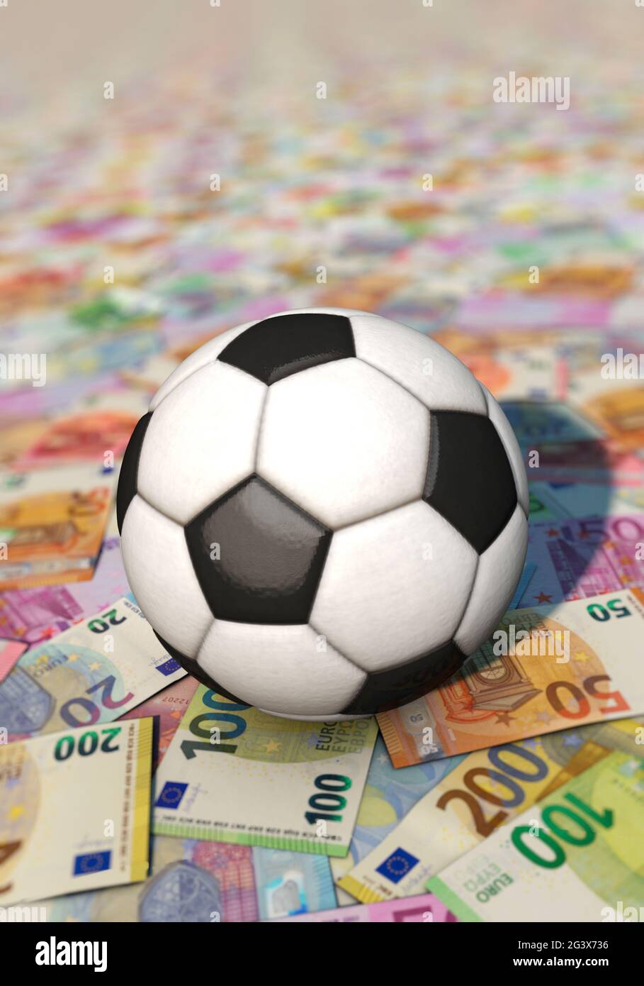 Football and money, portrait format Stock Photo - Alamy