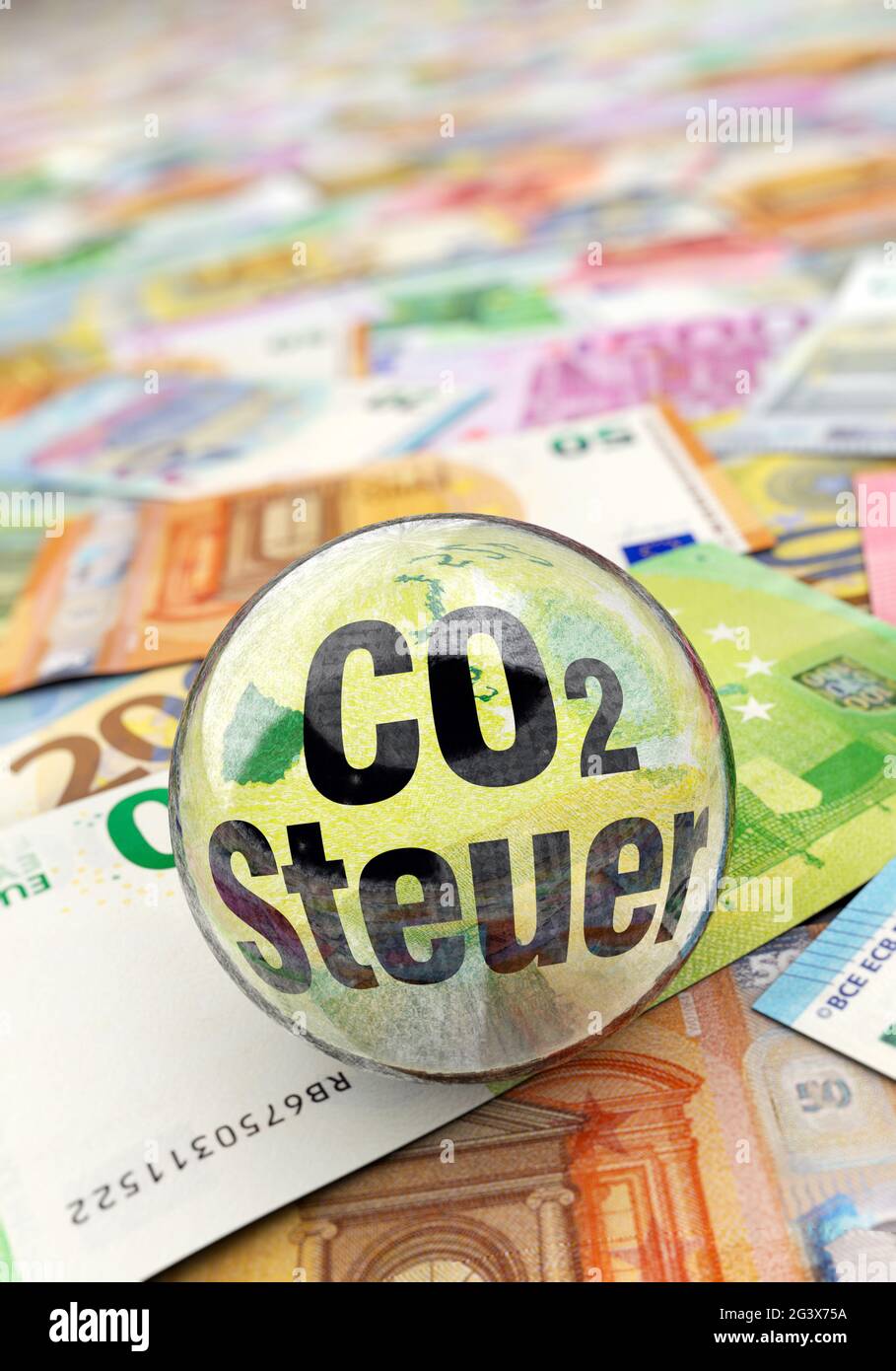 Costs CO2 tax, portrait format Stock Photo - Alamy