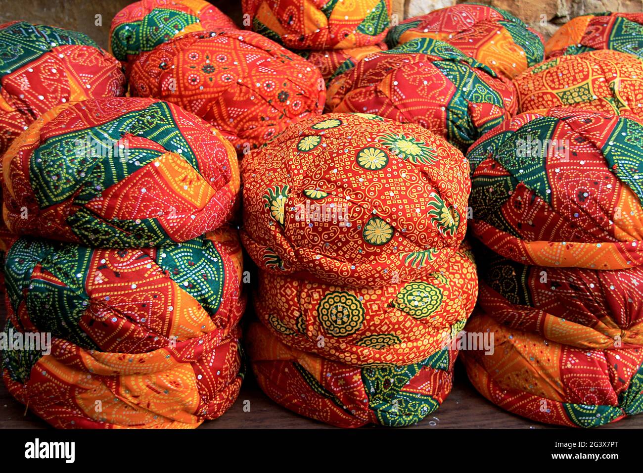 Display of Colorful Turbans Stock Photo - Alamy
