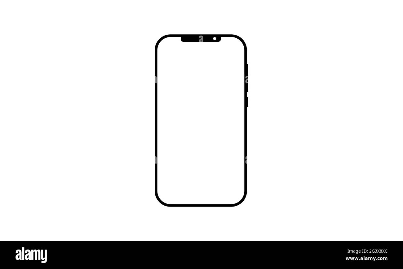 Phone icon line smartphone symbol vector image Stock Vector Image & Art ...