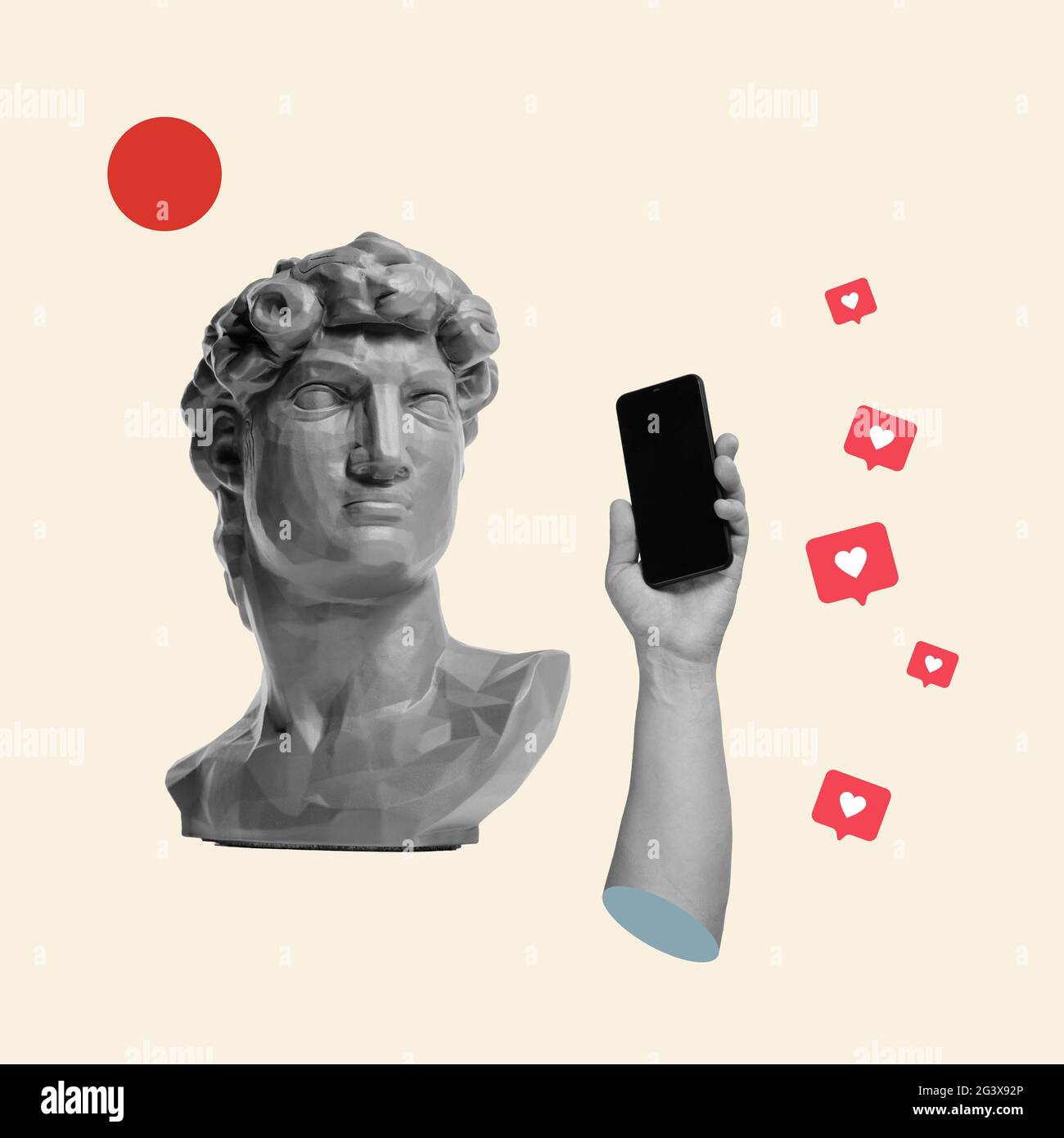 Hands aesthetic on bright background, artwork. Concept of human ...