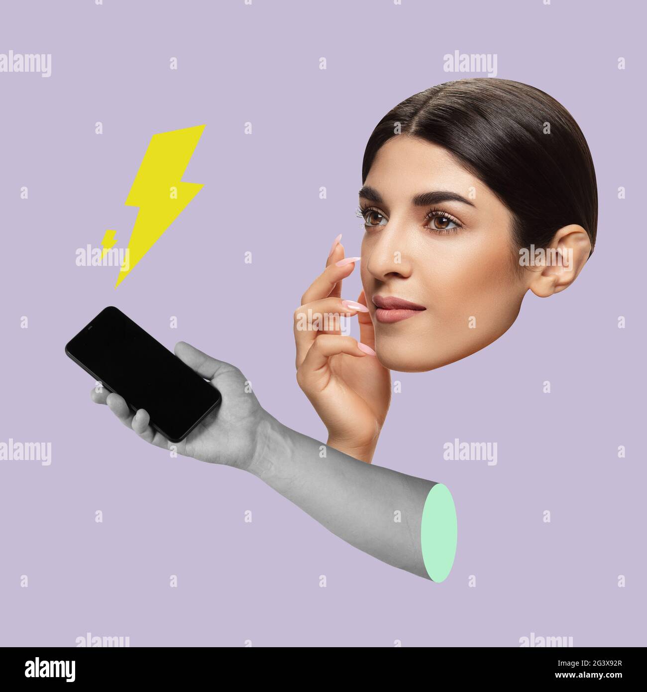 Hands aesthetic on bright background, artwork. Concept of human ...