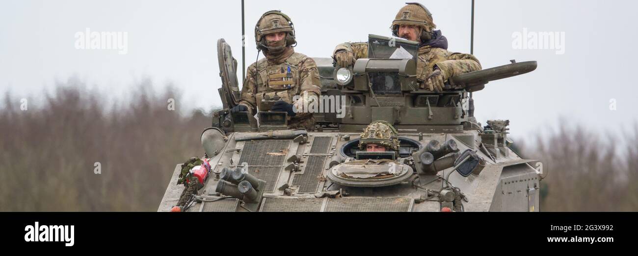 British army FV103 Spartan tracked armored Light Infantry Fighting ...