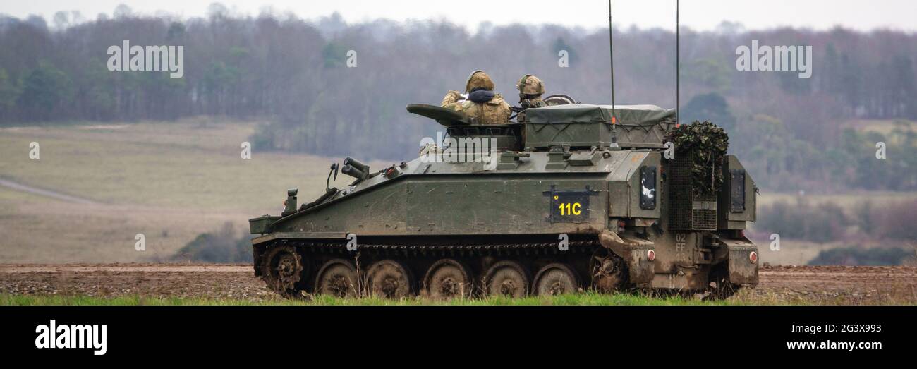 British army FV103 Spartan tracked armored Light Infantry Fighting ...