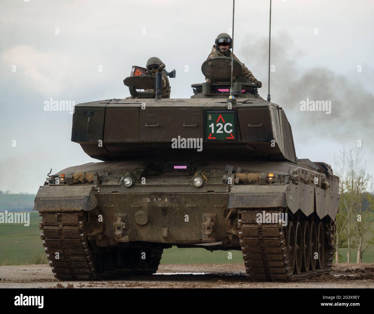 Challenger 2 main battle tank on exercise in a demonstration of ...