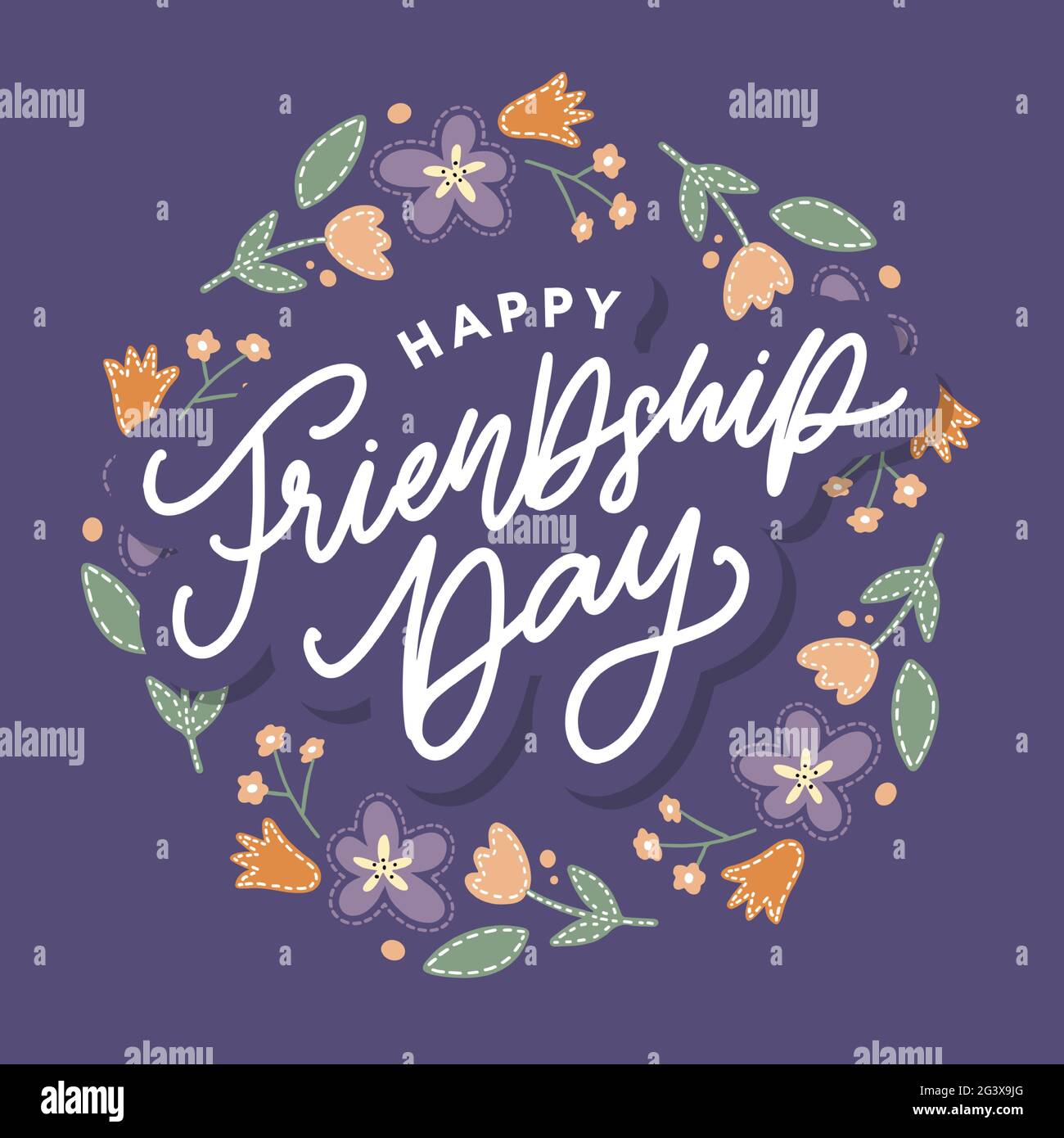 Happy Friendship Day greeting card. For poster, flyer, banner for ...
