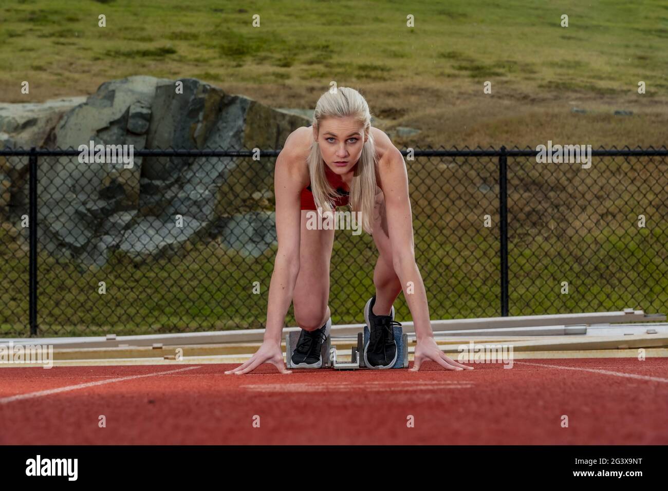 Athlete track legs hi-res stock photography and images - Alamy