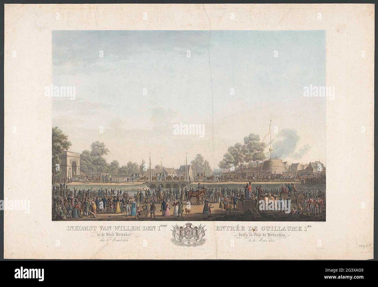 Entry by Willem den 1st in the city of Brussels den 30sts March 1815 ...