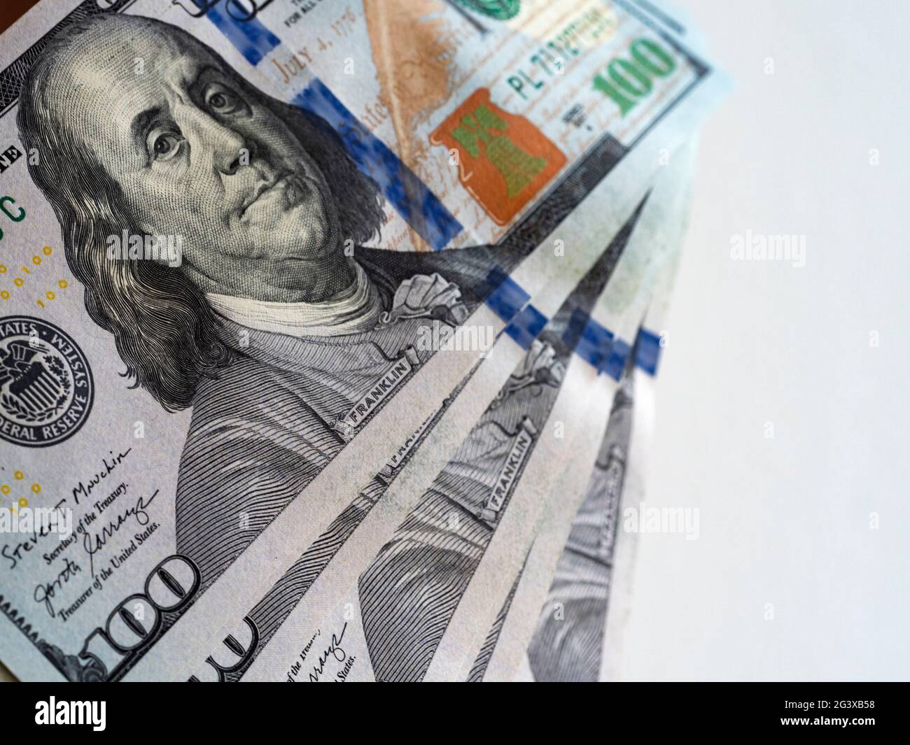 In this photo illustration background of 100 dollar bills Stock Photo ...